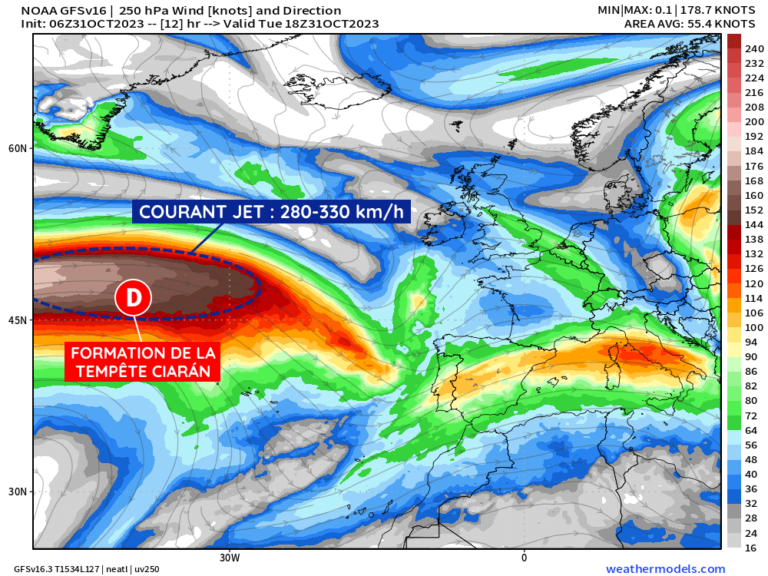 Ciarán : tempête majeure pour la Bretagne et la Manche - Météo Express