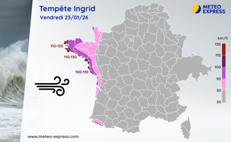 Tempête Ingrid ce 23 janvier : du vent et surtout une grosse houle ...